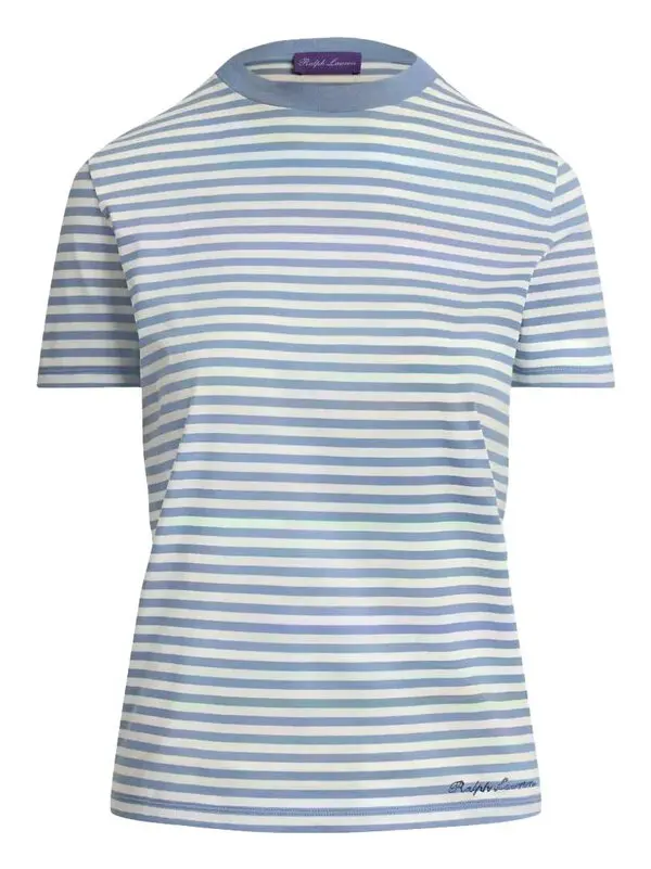 Ralph Lauren Striped Cotton T-shirt - Blue