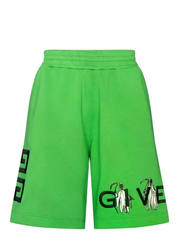 Givenchy X John Smith Logo Print Track Shorts - Green