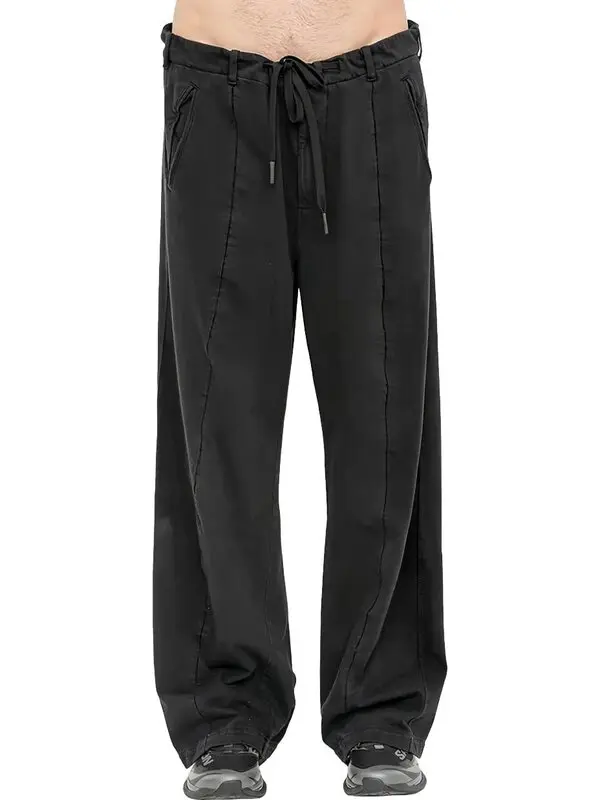 Andrea Ya'aqov Drawstring Wide-leg Trousers - Black