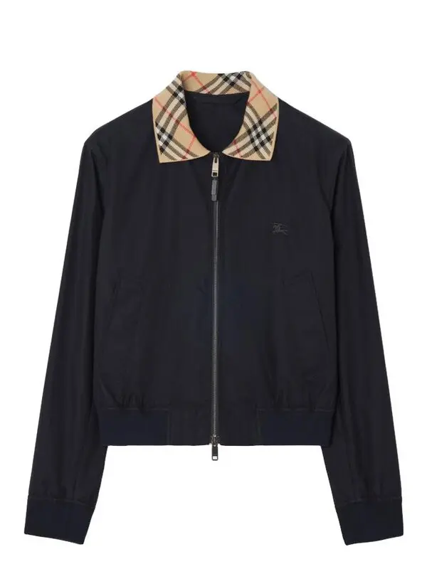 Burberry Gabardine Glenfields Harrington Jacket - Navy