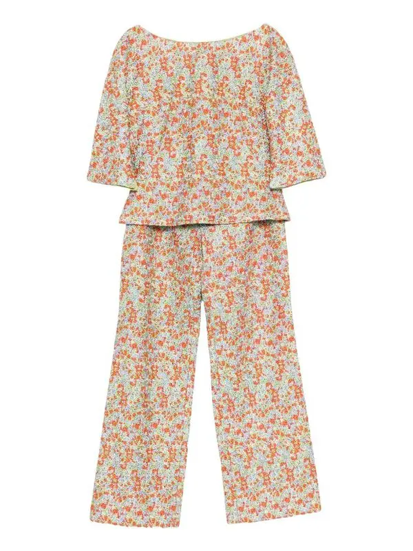 Versace Embroidered Trousers Set - Orange