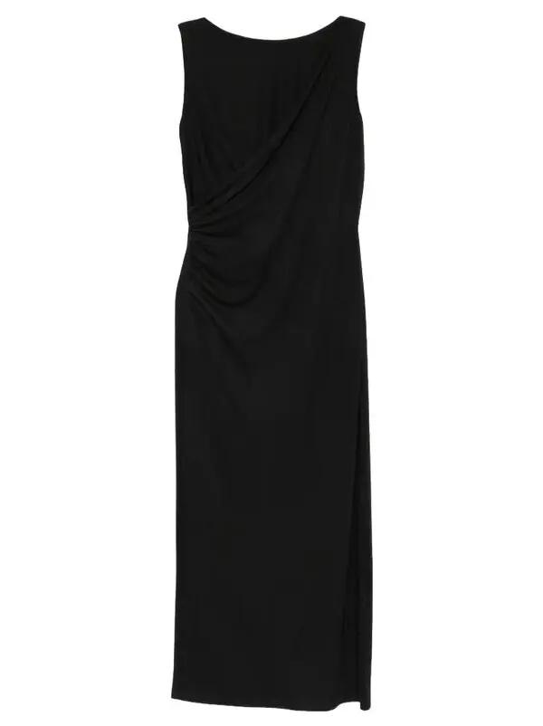PENNYBLACK Ruched Sleeveless Midi Dress - Black