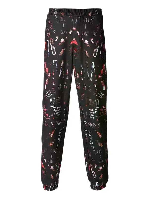 COUNTY OF MILAN Printed Track Pants - Black