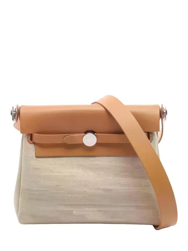 Hermès Military Toile And Vache Hunter Herbag Zip 20 Crossbody Bag - Neutrals