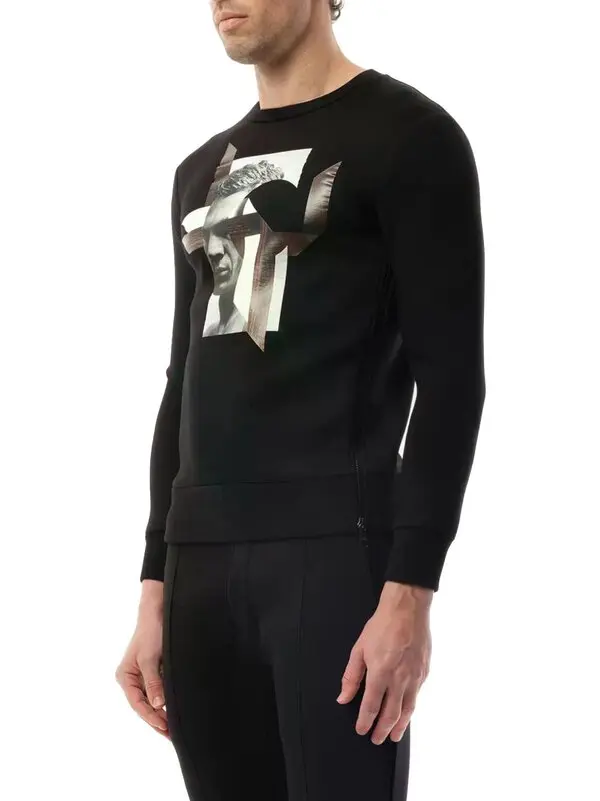 Neil Barrett Graphic Print Crewneck Sweatshirt - Black