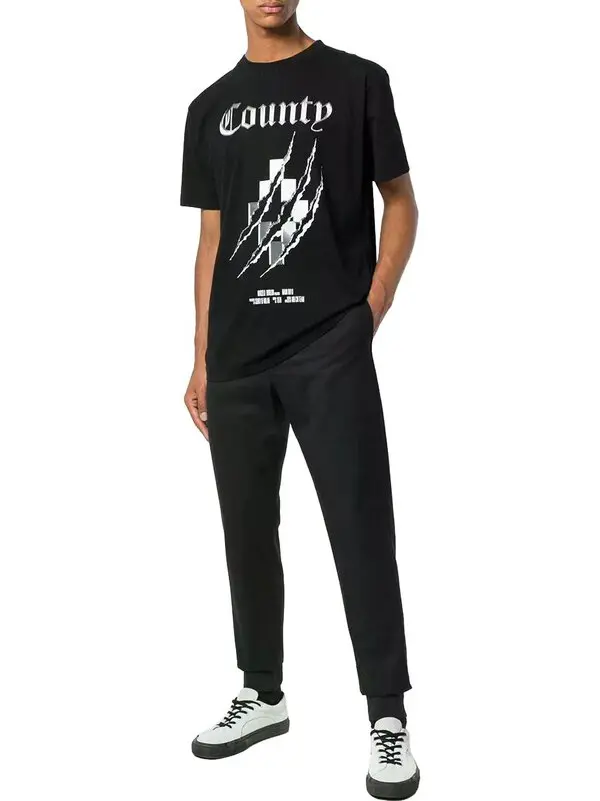 COUNTY OF MILAN Front Printed T-shirt - Black