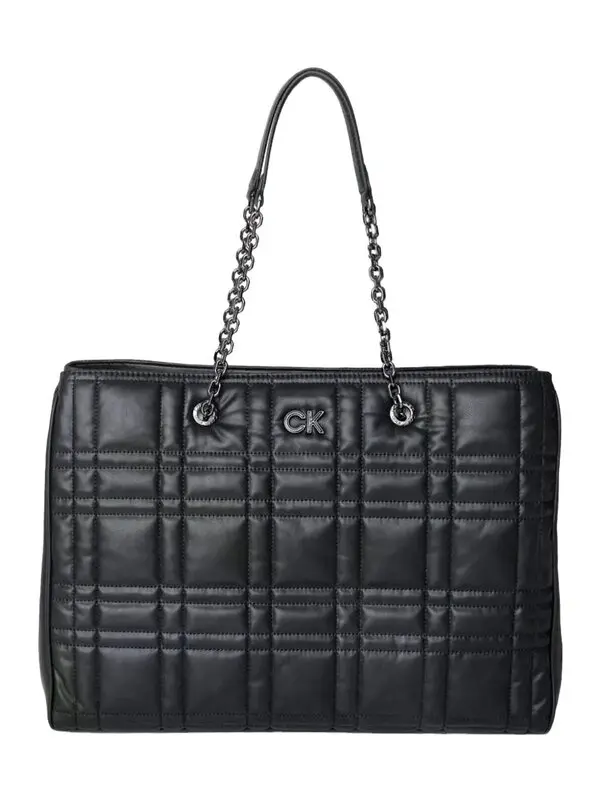 Calvin Klein Quilted Chain-link Tote Bag - Black