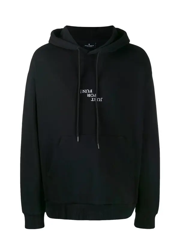 COUNTY OF MILAN Hoodie With Rear Logo Print - Black