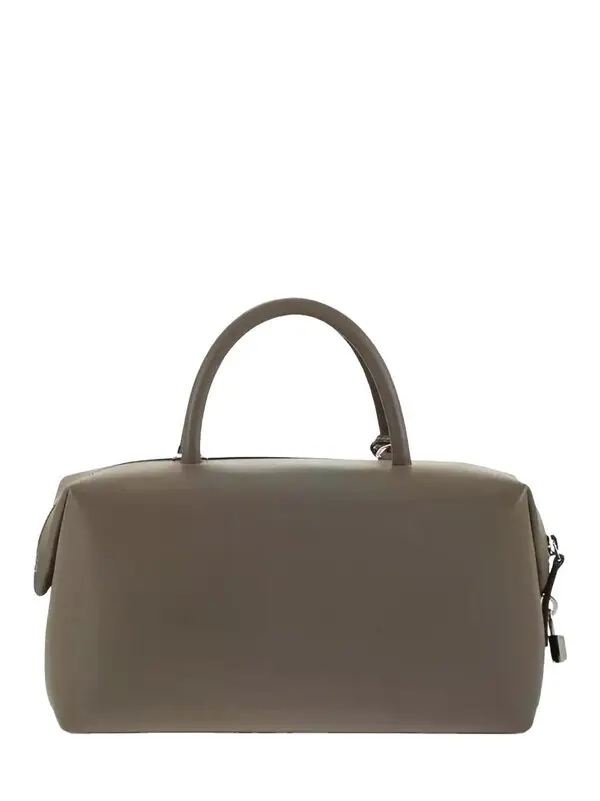 Max Mara Leather Padlock Detail Shoulder Bag - Grey