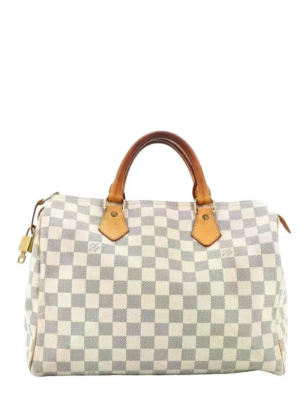 LOUIS VUITTON Speedy 30 Satchel Handbag - White