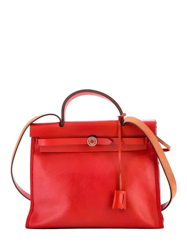 Hermès Herbag Zip Berline Shoulder Bag - Red