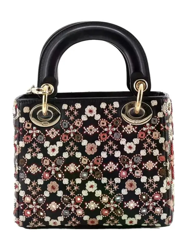 Dior Lady Mini Satchel Bag - Black