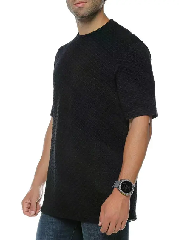 Emporio Armani Textured Short-sleeve T-shirt - Black