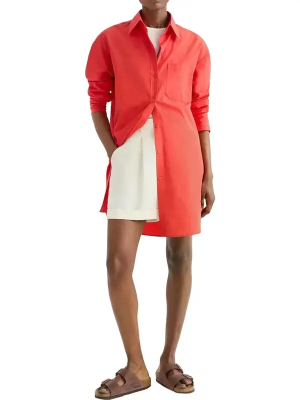 TWP Big Joe" Shirt Dress - Red