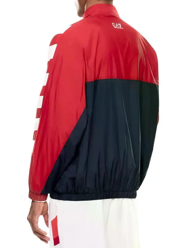 EA7 Striped Sleeve Panelled Jacket - Blue