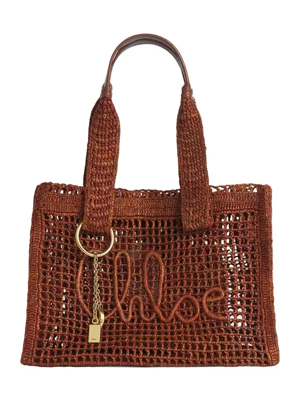 Chloé Raffia Summer Banana East-west Tote Bag - Brown