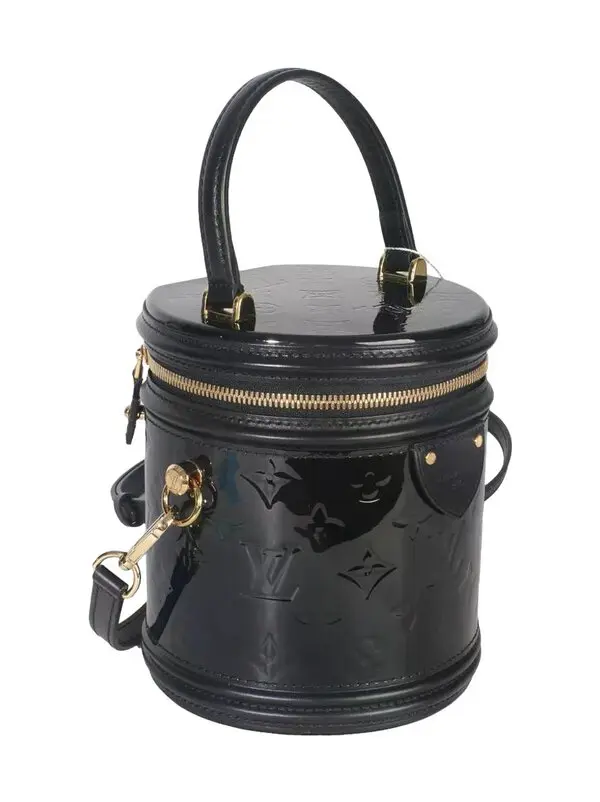 LOUIS VUITTON Monogram Vernis Cannes Leather Handbag - Black