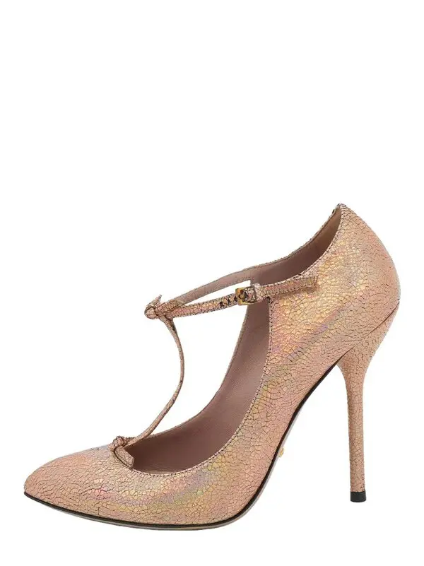 Gucci Beverly T-strap Heeled Pumps - Pink