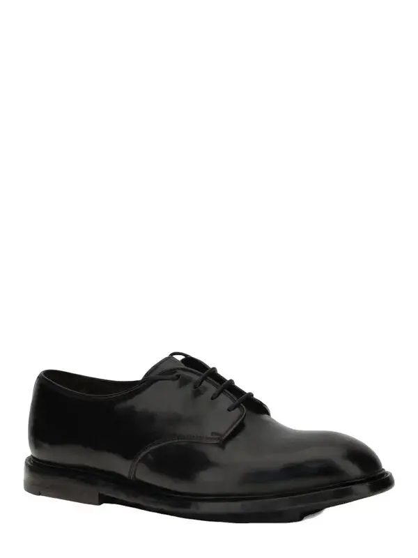 Premiata Polished-finish Derby Shoes - Black