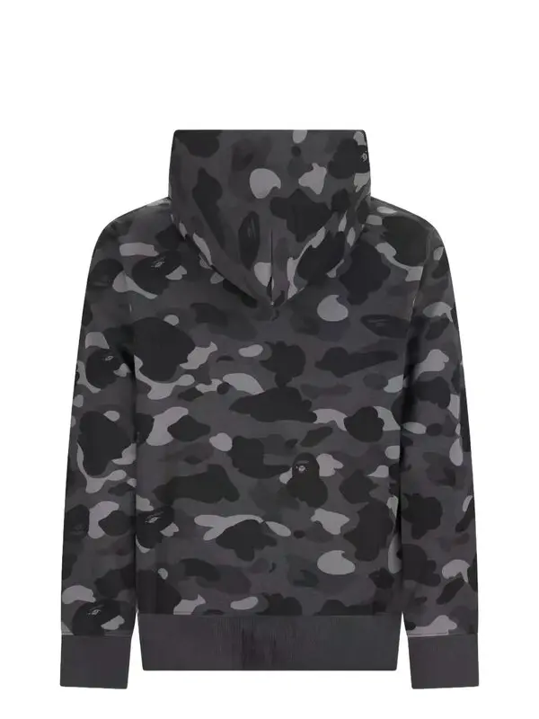 A BATHING APE Camouflage Logo Hoodie - Charcoal Grey
