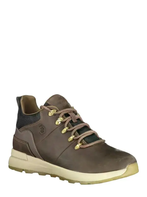 LUMBERJACK Lace-up Panelled Ankle Boots - Brown