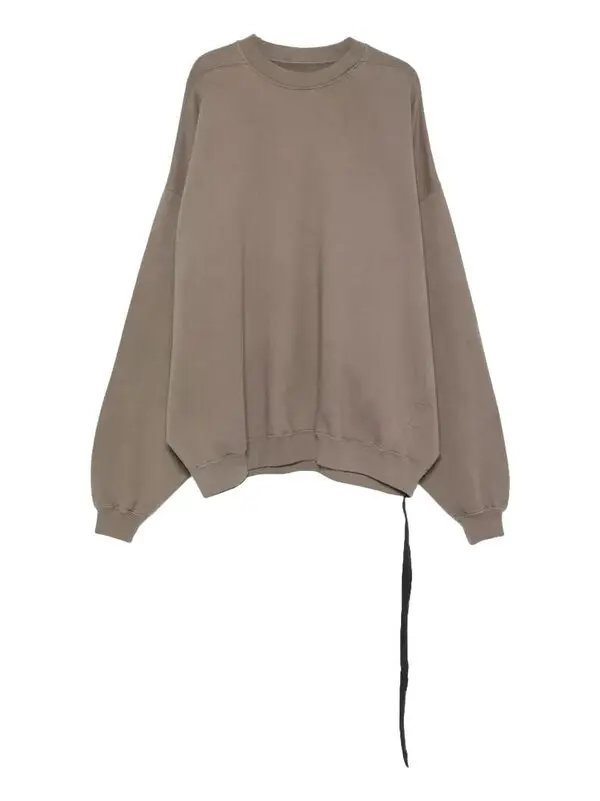 Rick Owens Oversized Crew-neck Sweatshirt - Brown