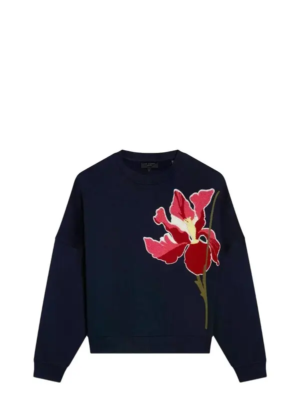 Ted Baker London Sanderr Graphic-appliqué Sweater - Blue