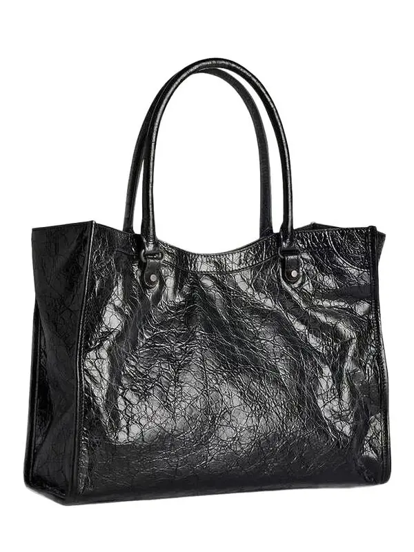 Balenciaga Le City Leather Satchel Bag - Blue