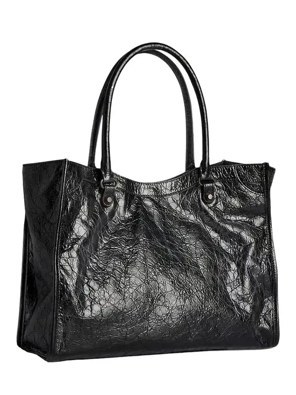 Balenciaga Le City Leather Satchel Bag - Blue
