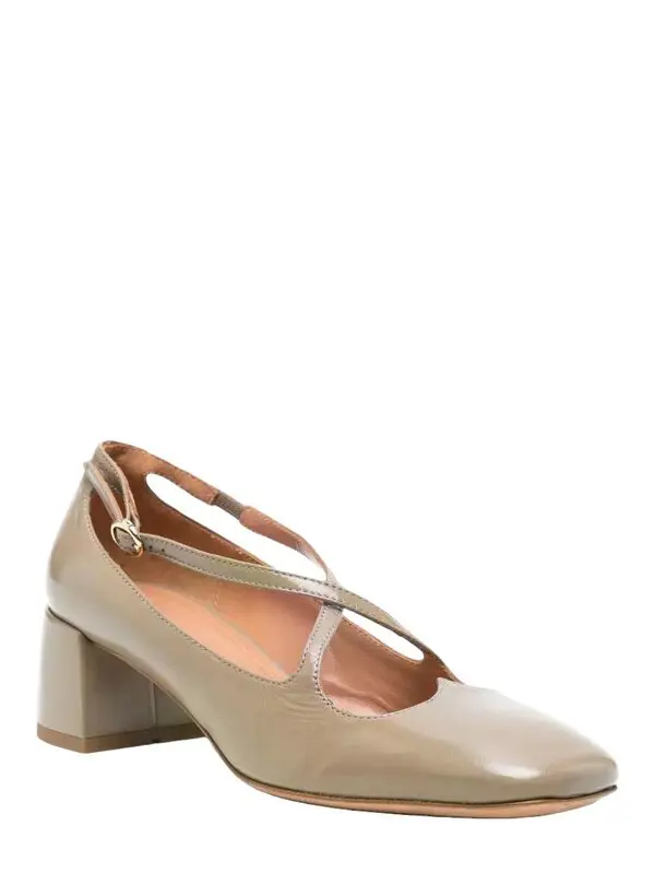 A.BOCCA Cross-strap Heart Detail Pumps - Neutrals