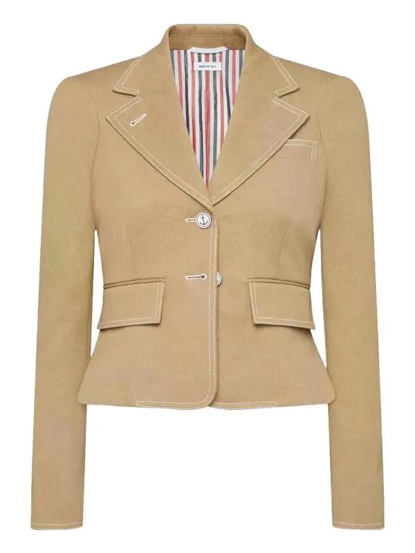 Thom Browne Selvedge Denim Cropped Jacket - Neutrals