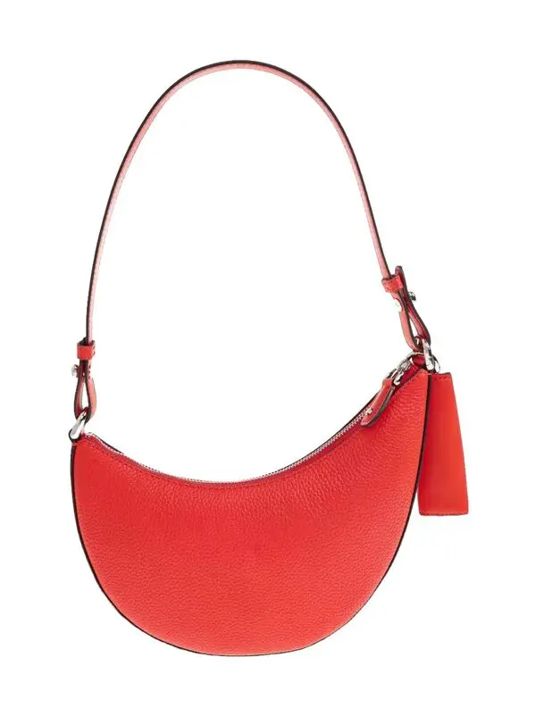 Kate Spade New York Duo Mini Crescent-shaped Pebbled-leather Shoulder Bag - Red