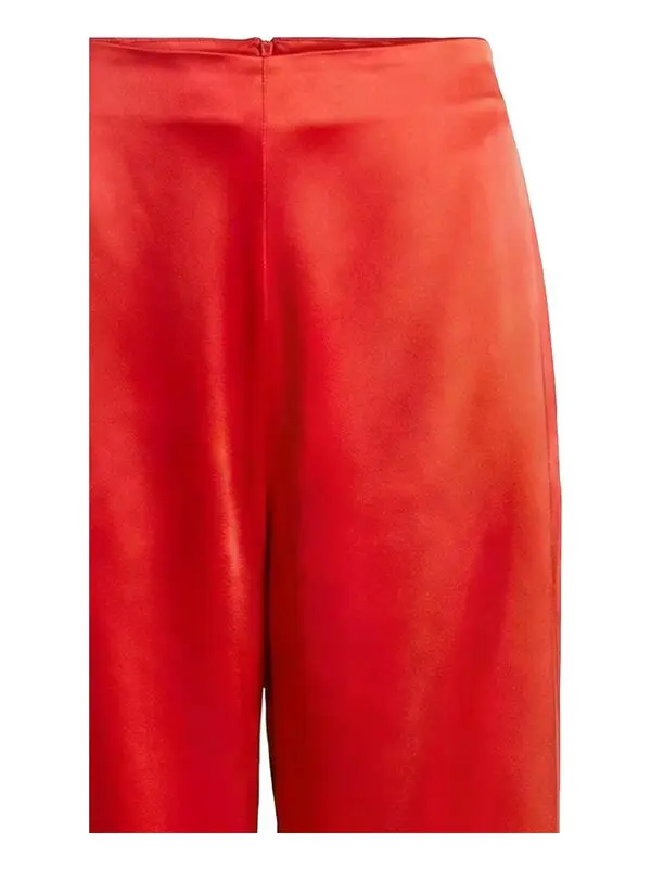 DANAME Satin Palazzo Pants - Red