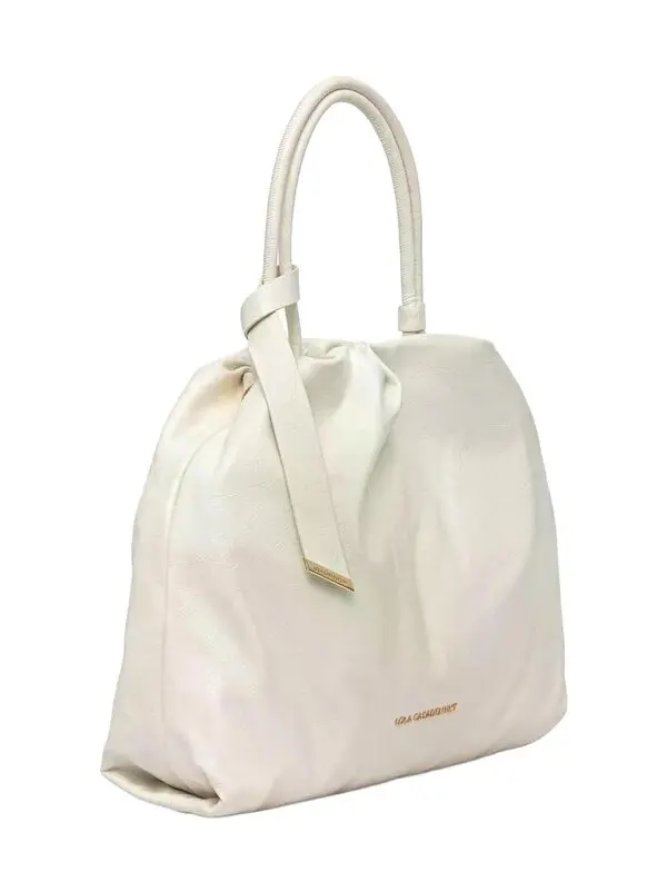 Lola Casademunt Crinkled Effect Knotted Tote Bag - White