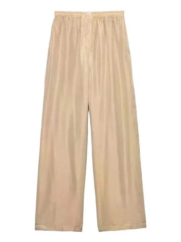 Prada Silk Drawstring Pants - Neutrals