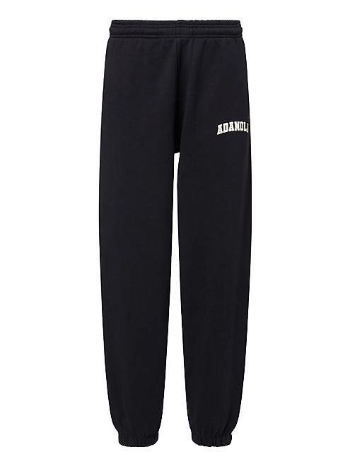 ADANOLA Varsity Cotton-blend Jogging Bottoms - Black