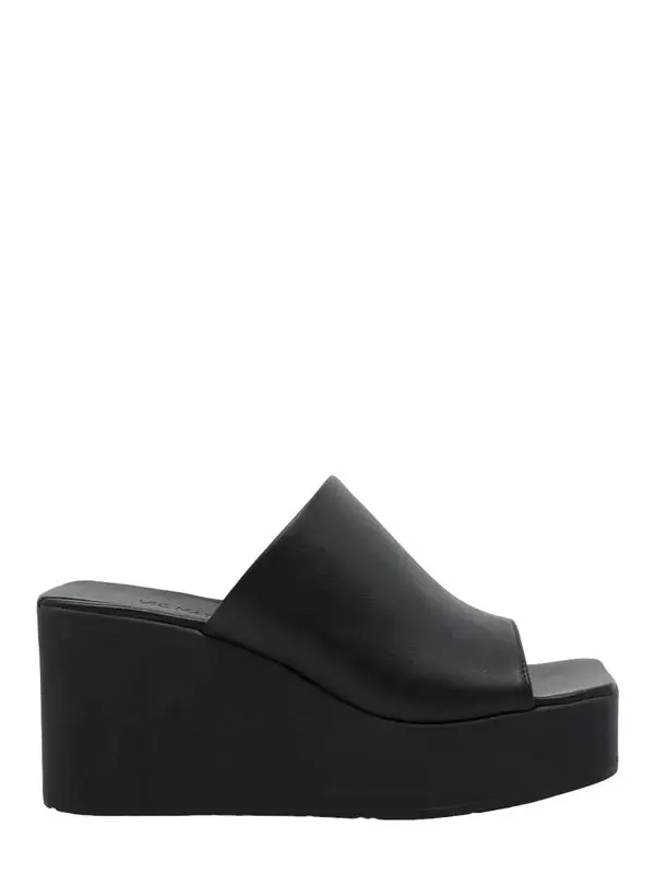 VIC MATIE Platform Wedge Sandals - Black