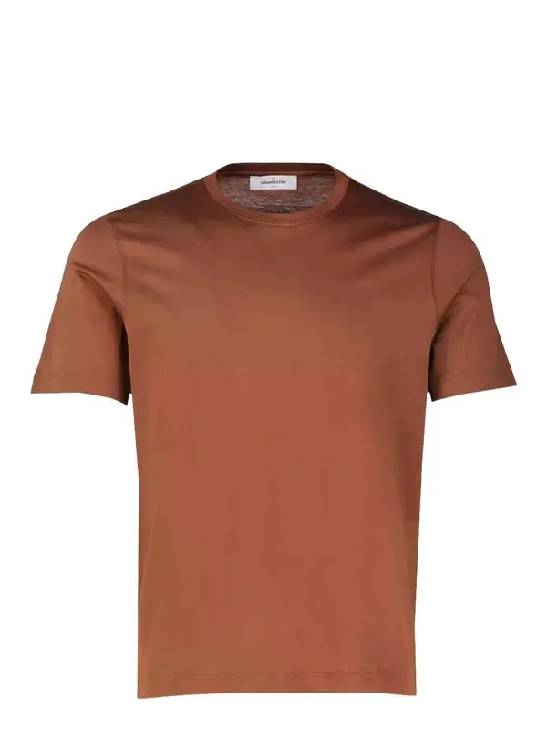 GRAN SASSO Crew-neck Short-sleeve T-shirt - Orange