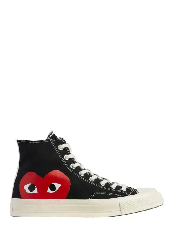 Play Comme Des Garcon X Converse Chuck 70 Big Heart Sneakers - Black