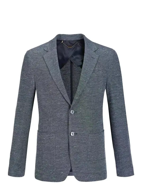 BILLIONAIRE Hack Lion-patch Blazer - Blue