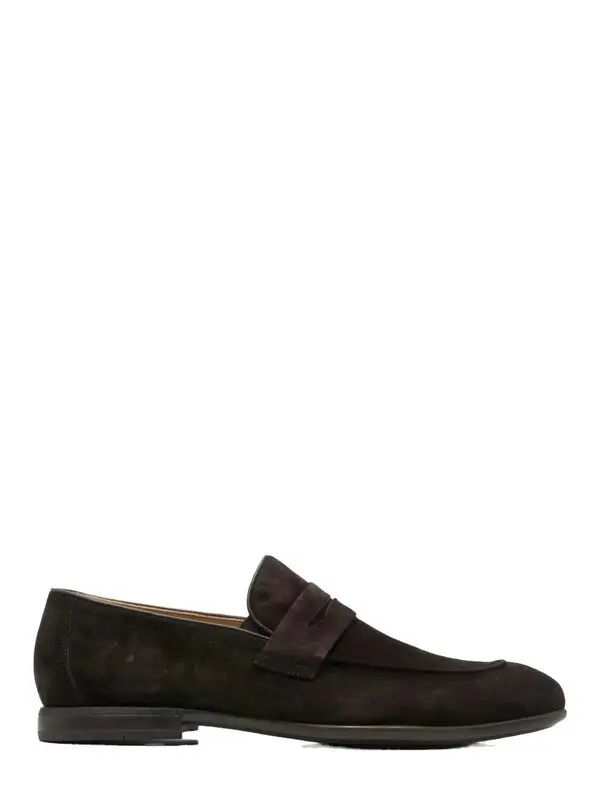 ALBERTO GOZZI Almond-toe Loafers - Brown