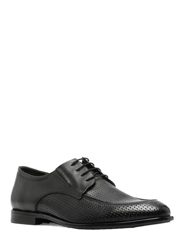 ALBERTO GOZZI Perforated Derby Shoes - Black