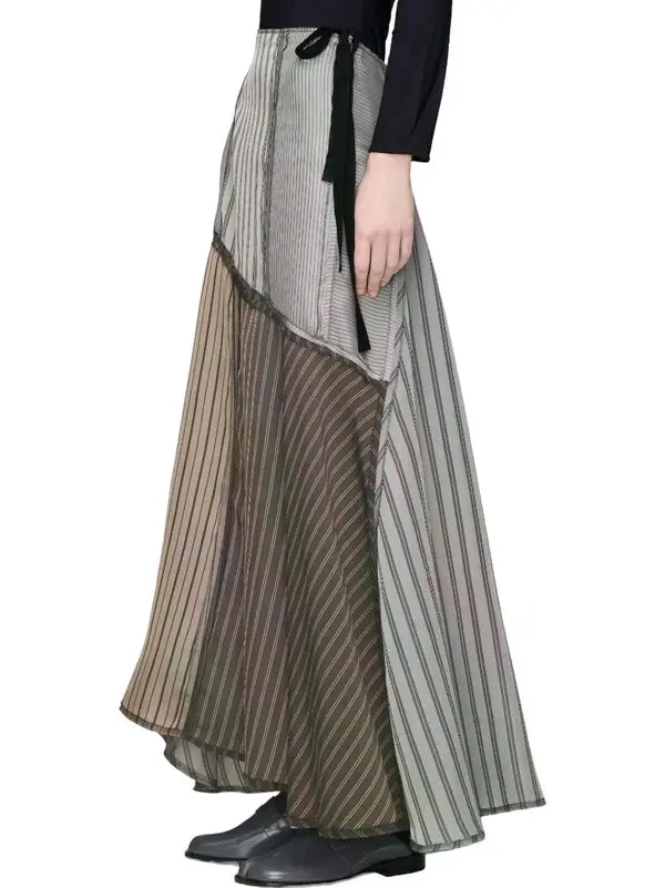 MAISON MARGIELA Patchwork Maxi Skirt - Grey
