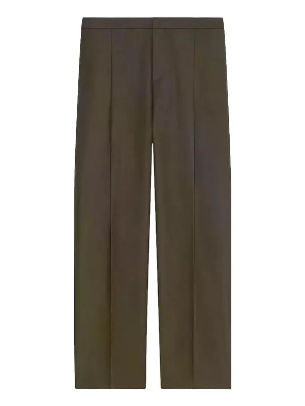 Givenchy Pleat-detail Twill Trousers - Brown