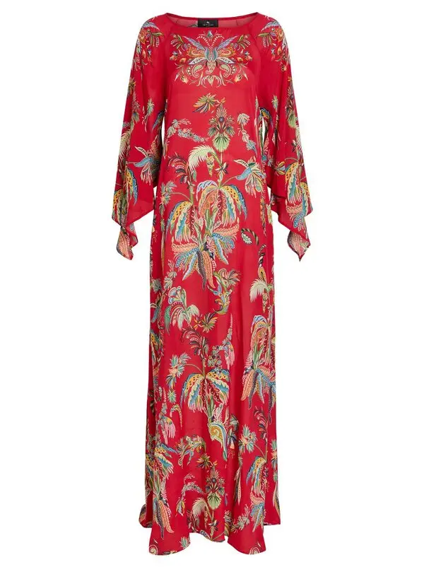 Etro Printed Chiffon Maxi Cover-up Dress - Multicoloured
