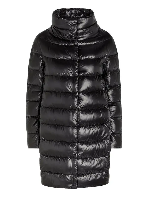 Herno Quilted Shell Coat - Black
