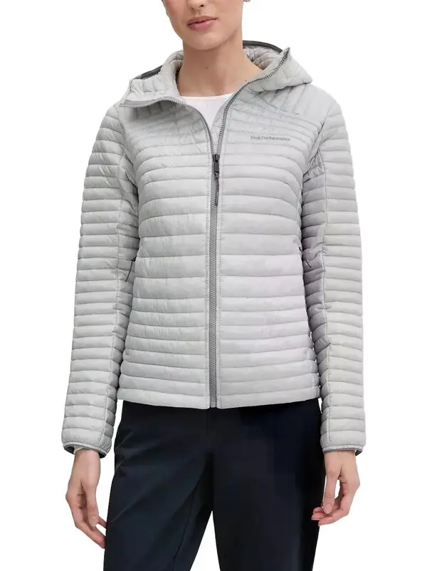 PEAK PERFORMANCE Quilted Hooded Jacket - Grey