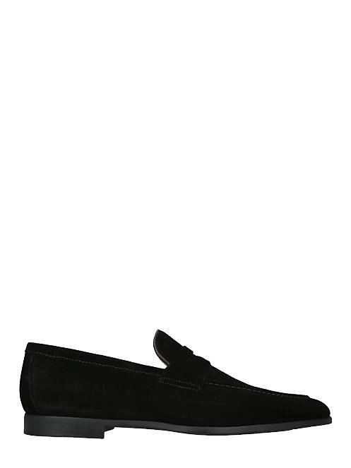 Magnanni Diezma Suede Penny Loafers - Black