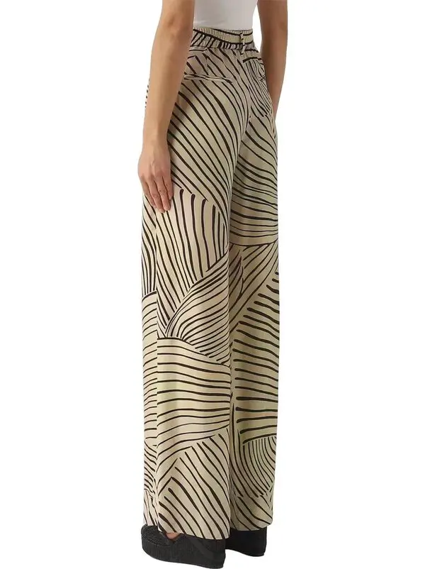 PT TORINO Abstract Print Wide-leg Trousers - Neutrals