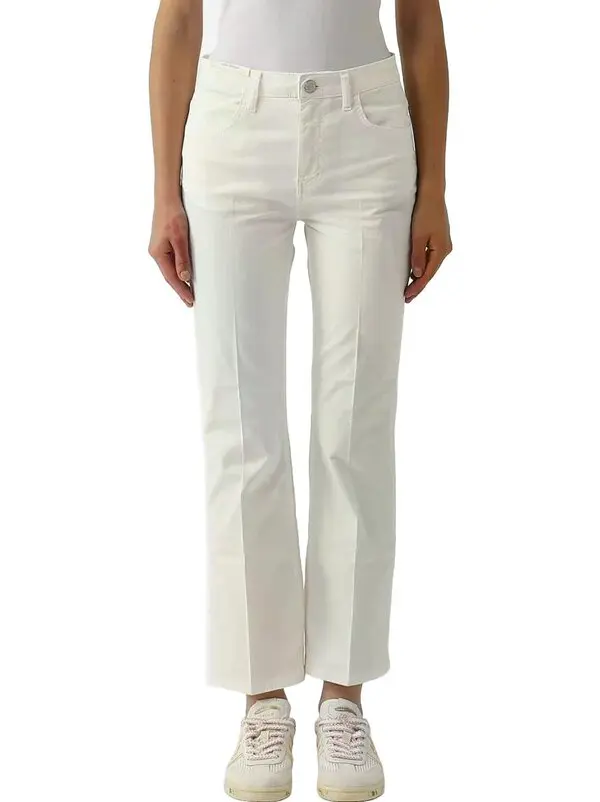 PT TORINO Pressed-crease Cropped Jeans - White